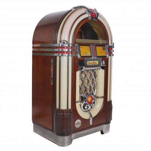GERMAN RECORD PLAYER MODEL JUKEBOX WURLITZER 1015, CIRCA 1985,