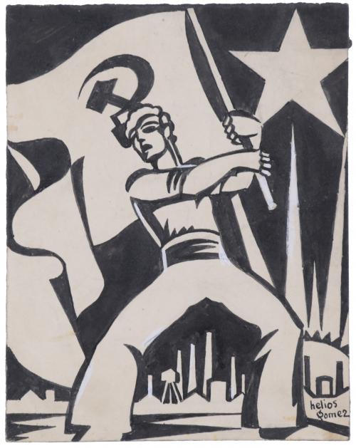 HELIOS GÓMEZ RODRÍGUEZ (1905-1956). , FIGURA PROPAGANDA COMUNISTA ...